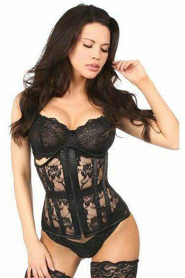 Daisy Corsets Lavish Black Sheer Lace Under Bust Corset – DeVon's Unmentionables